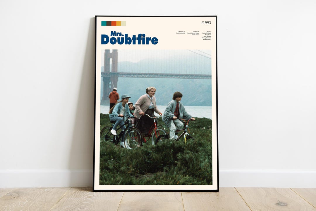 Mrs. Doubtfire / Mrs. Doubtfire Poster / Minimalist Movie Print ...