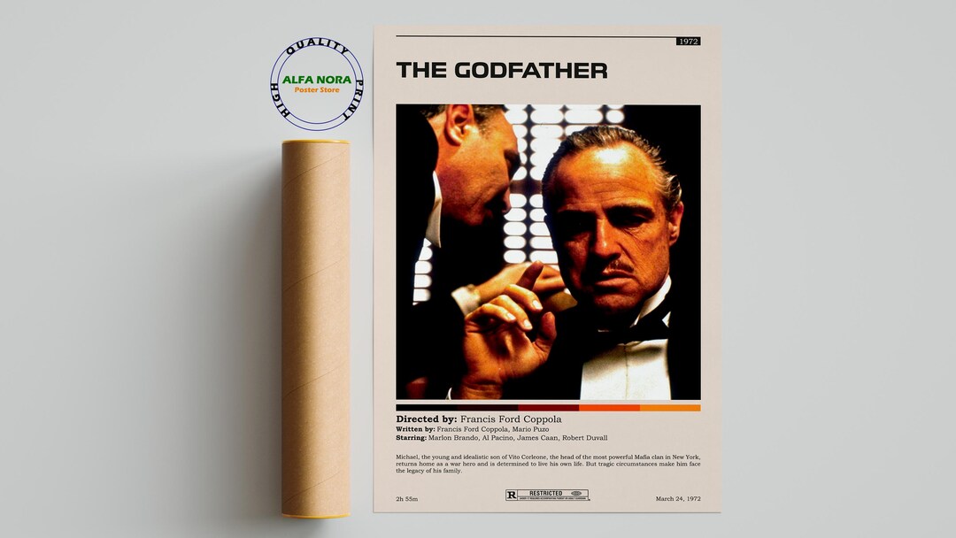 The Godfather / the Godfather Poster / Minimalist Movie Print / Vintage ...
