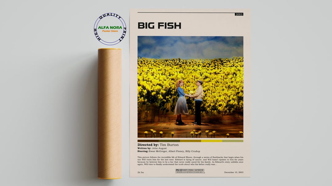 Big Fish / Big Fish Movie Poster / Minimalist Movie Print / Vintage ...