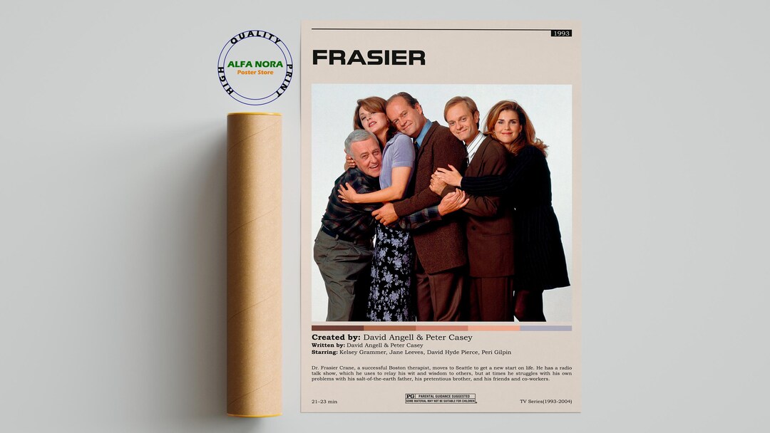 Frasier Tv Series Poster / Frasier 1993 / Minimalist Movie Print ...