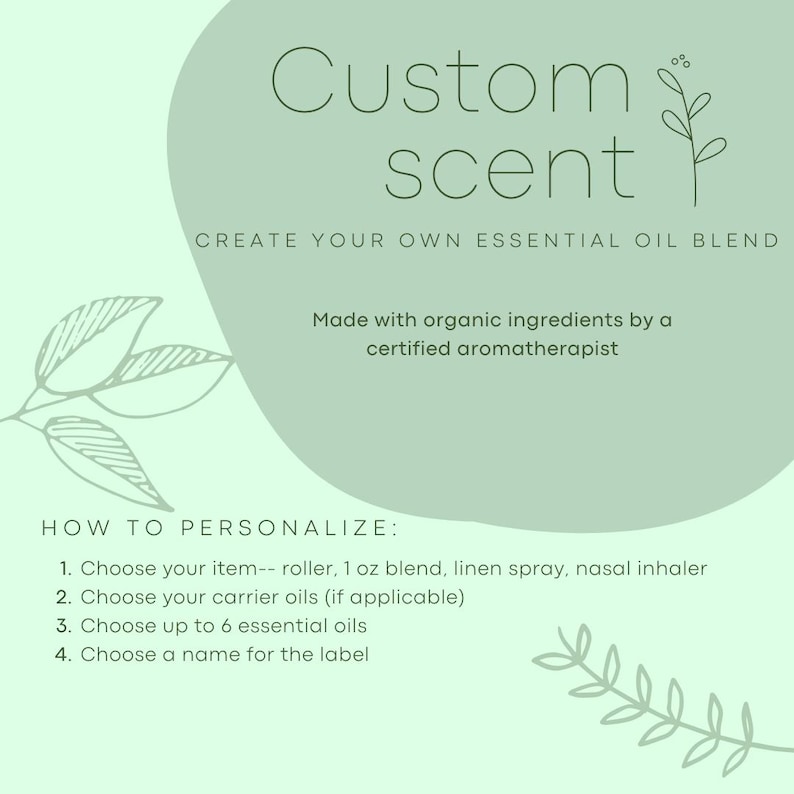 Custom Aromatherapy Essential Oil Blends--create Your Own Scent ...