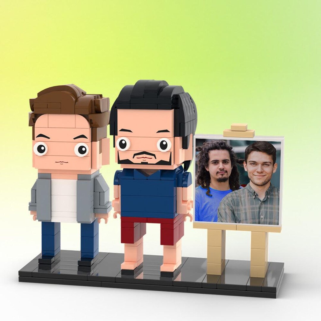 Full Body Customizable 2 People Photo Frame Custom Brick Figures Small ...