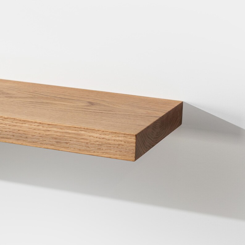 White Oak Floating Shelves, Custom Floating Shelves, Living Room ...