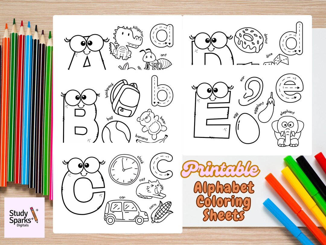 26 Alphabet Coloring Sheets | Preschool Coloring Pages | Printable ...