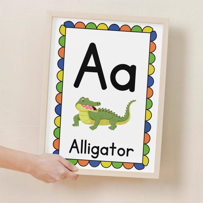 Printable Animal Alphabet Flashcards, ABC Handwriting Practice for ...