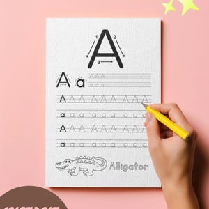 Printable Animal Alphabet Flashcards, ABC Handwriting Practice for ...
