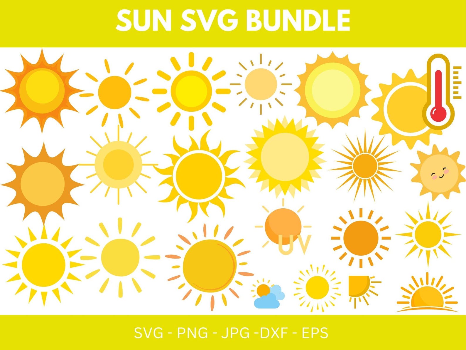 Sun SVG, Sunrise SVG, Sun Clipart, Half Sun Svg, Summer Sun Svg, Sun ...