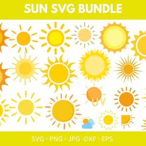 Sun SVG, Sunrise SVG, Sun Clipart, Half Sun Svg, Summer Sun Svg, Sun ...
