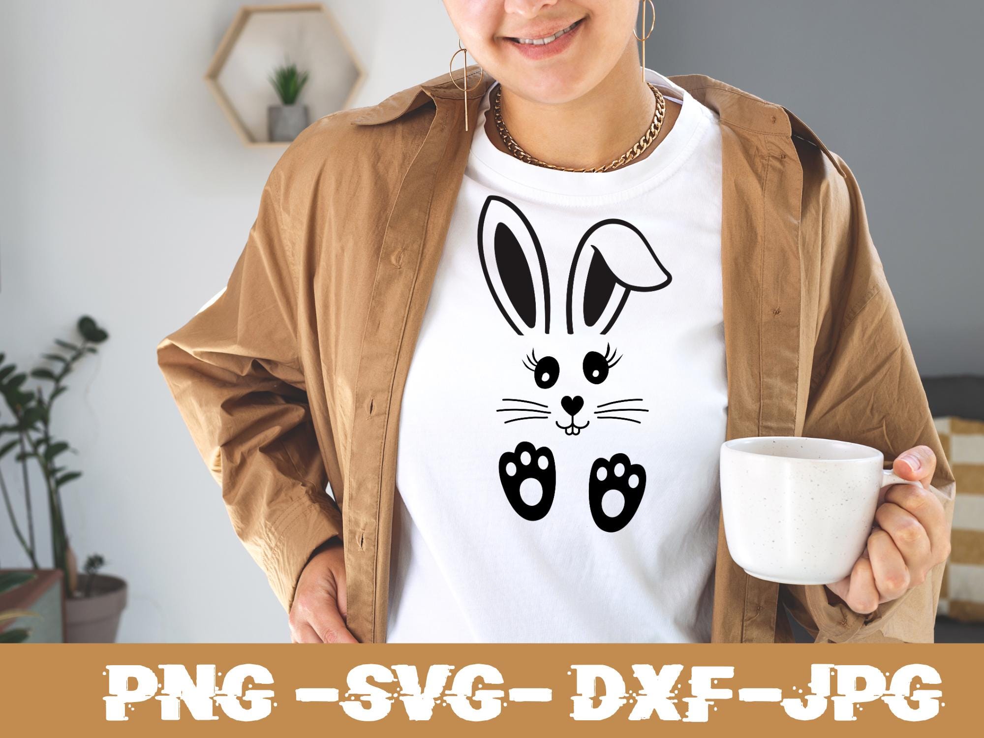 Cute Rabbit Svg, Kawaii Rabbit Png, Retro Rabbit Png, Rabbit Clipart ...