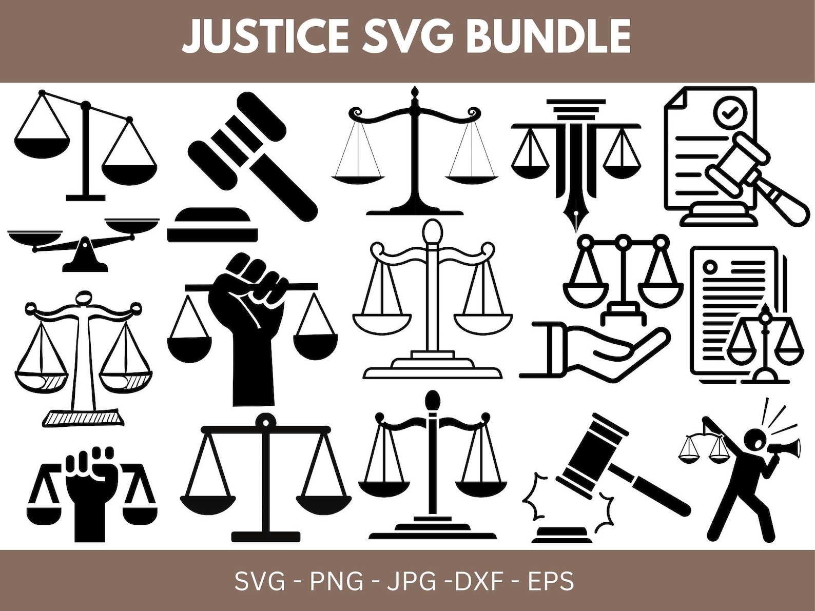Justice SVG Bundle, Scale of Justice SVG, Law Svg, Lady Justice Svg ...