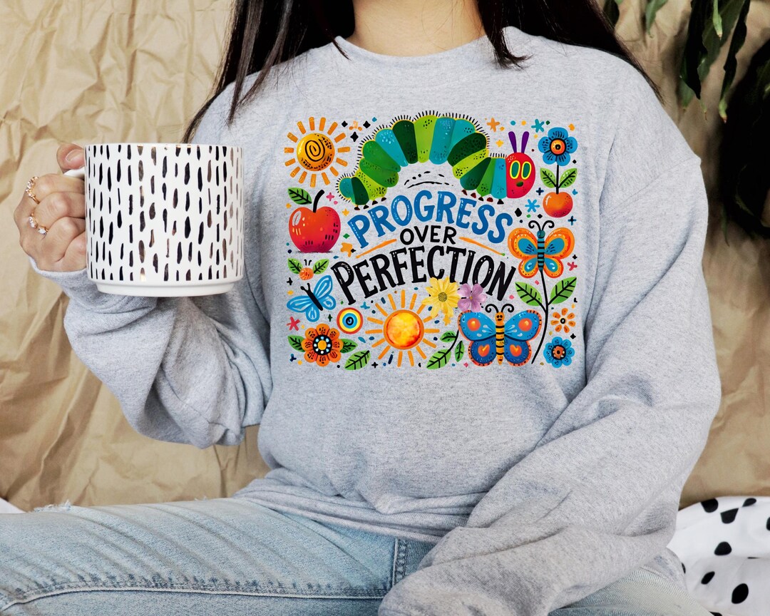 Progress Over Perfection Teacher Png, Back to School, Funny Teacher ...