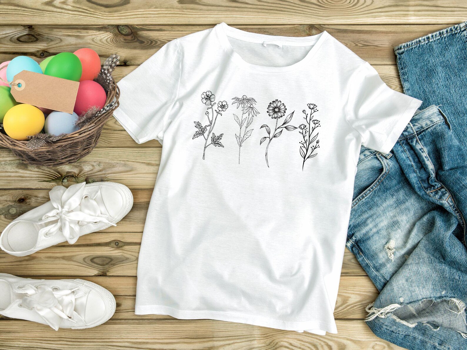 Wildflower Svg Bundle, Wild Flowers Png, Retro Flowers Png, Spring ...