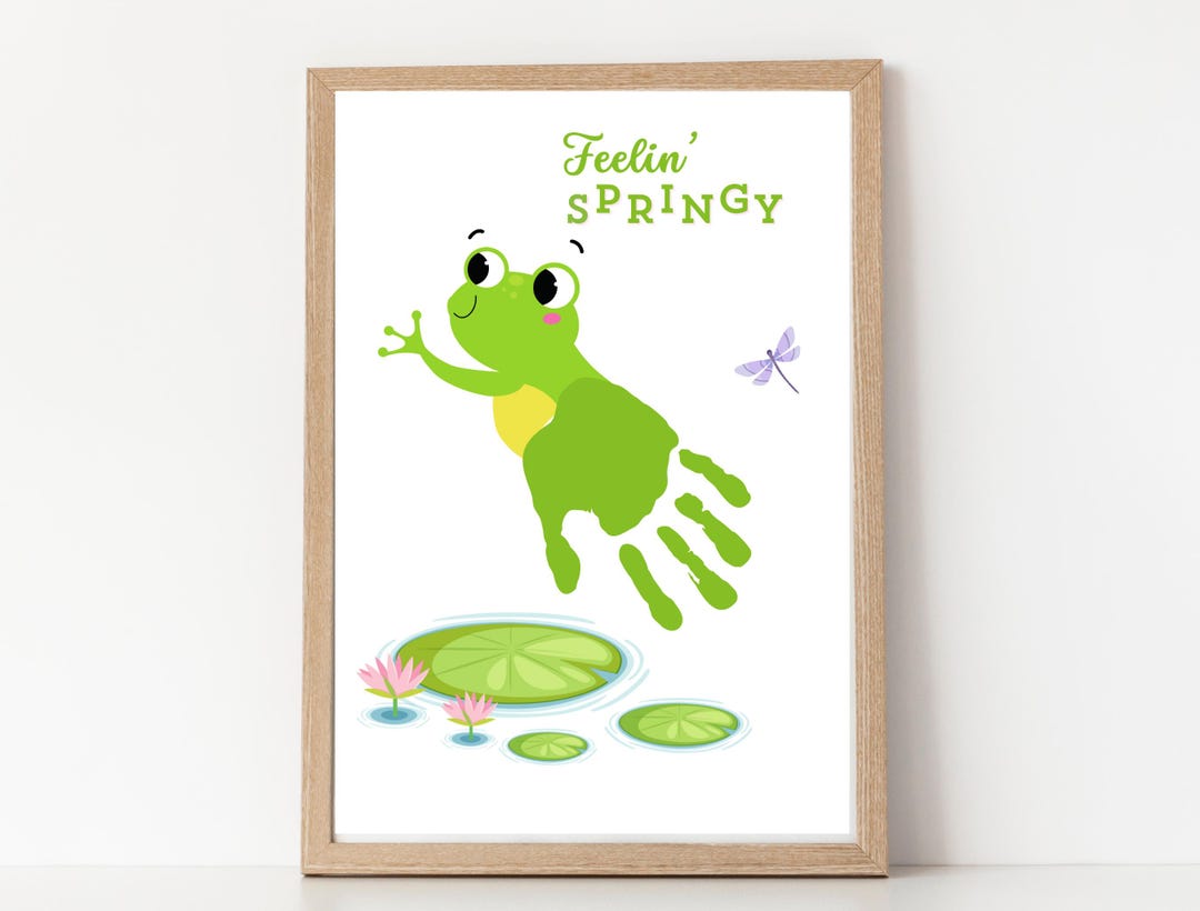 Spring Handprint Art Craft, First Day of Spring Craft, Toddler Spring ...