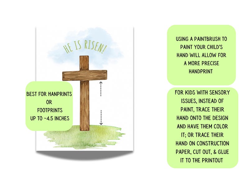 Printable Easter Handprint Art Craft for Kids, Bible Craft for Easter ...