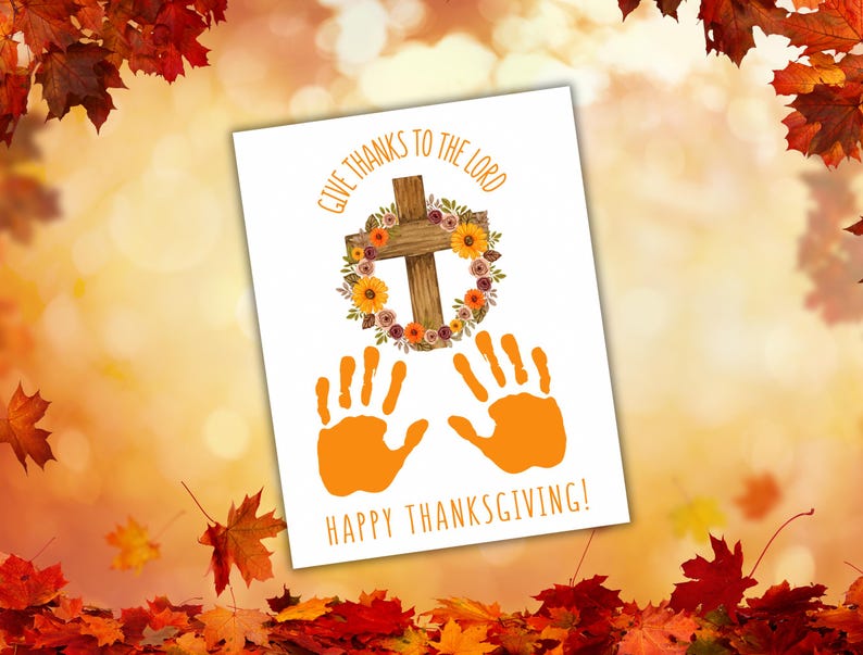 Preschool Bible Craft, Thanksgiving Handprint, Christian Homeschool ...