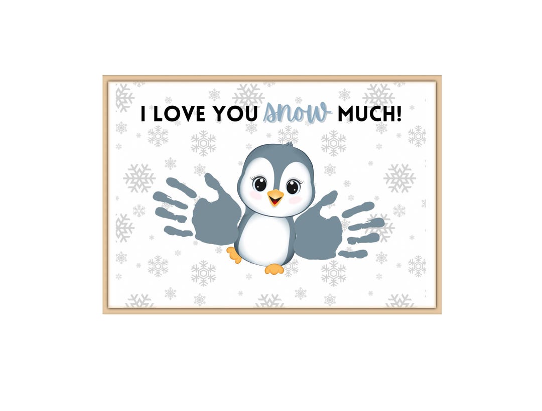 Penguin Handprint Craft for Kids Baby Toddler, Winter Handprint Art ...