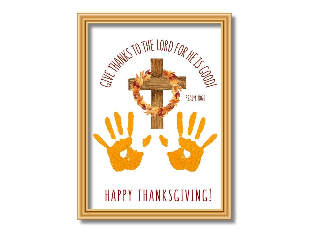 Preschool Bible Craft, Thanksgiving Handprint, Christian Homeschool ...
