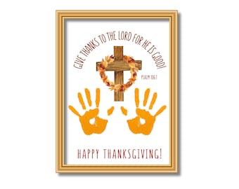 Preschool Bible Craft, Thanksgiving Handprint, Christian Homeschool ...