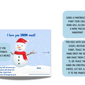 Winter Snowman Handprint Art, Keepsake Poem (digital Download) - Etsy