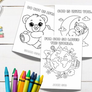 Preschool Bible Verse Coloring Pages: Sunday School Activity (PDF ...