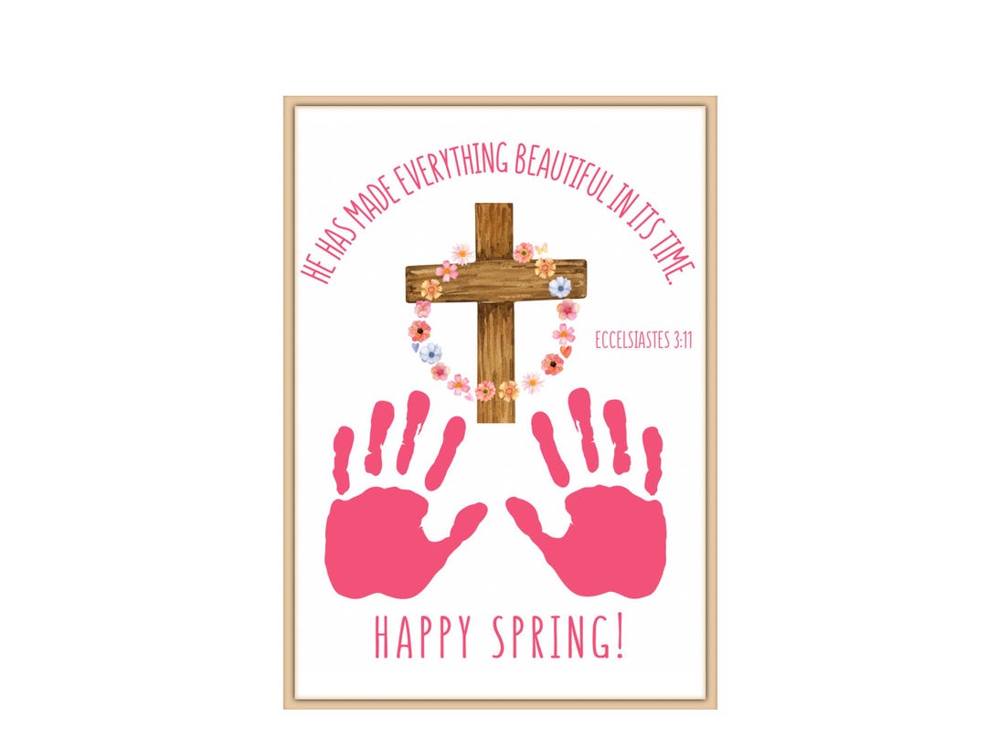 Preschool Bible Craft, Spring Handprint, Christian Craft, Sunday School ...