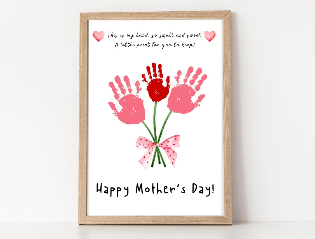 Mother’s Day Handprint Craft, DIY Mother’s Day Gift, Handprint Art ...