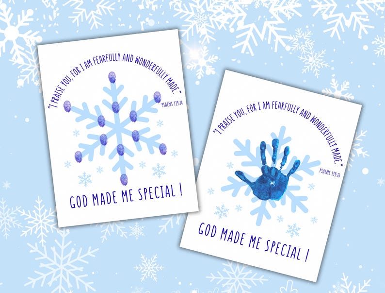Snowflake Handprint Bible Verse Craft, Sunday School Art (digital ...