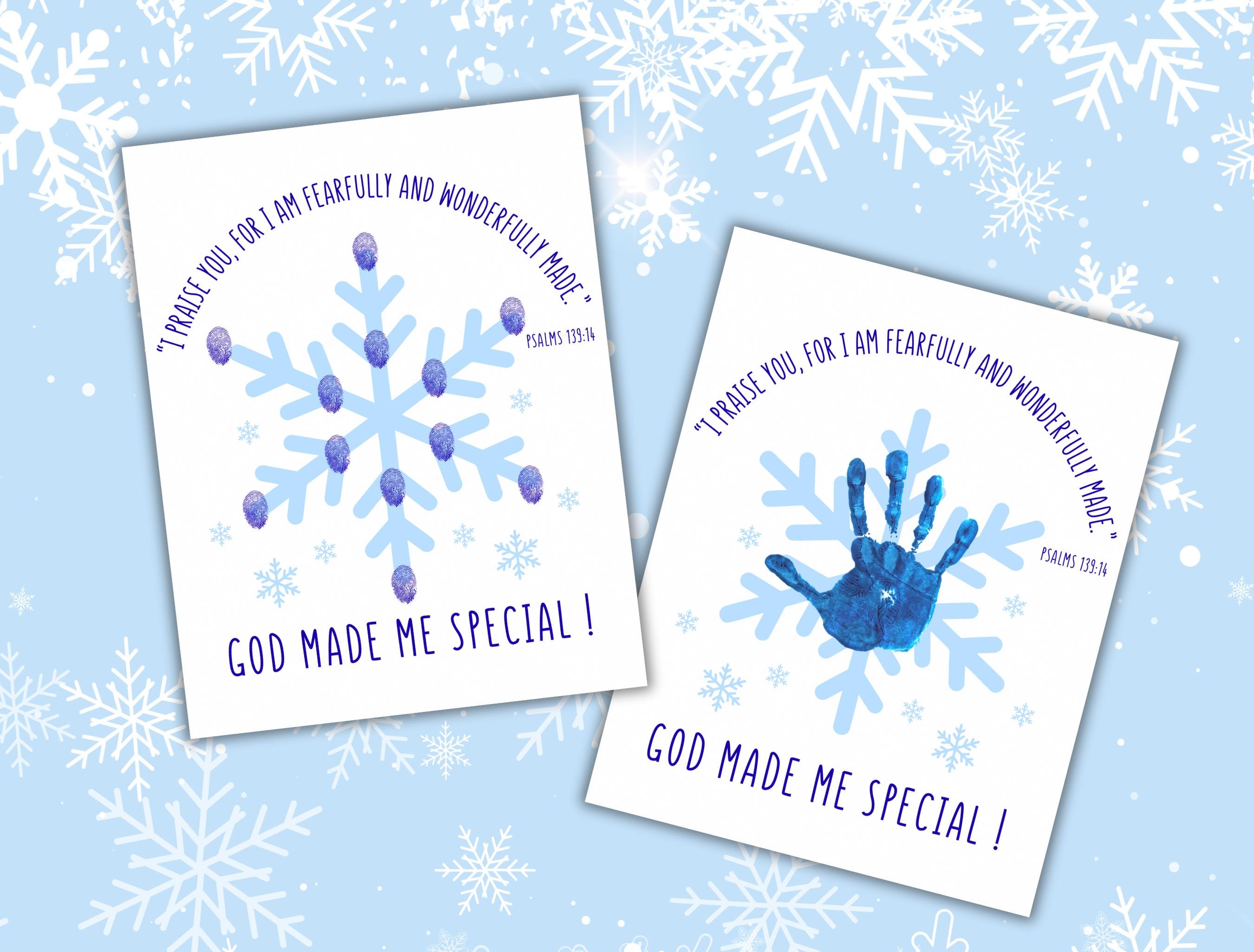 Snowflake Handprint Bible Verse Craft, Sunday School Art (digital ...