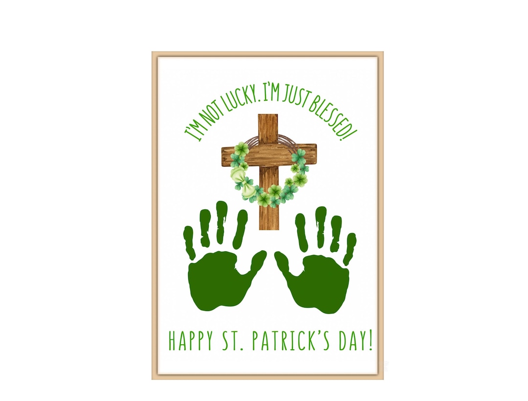 Preschool Bible Craft, St. Patrick’s Day Handprint Art Printable - Etsy