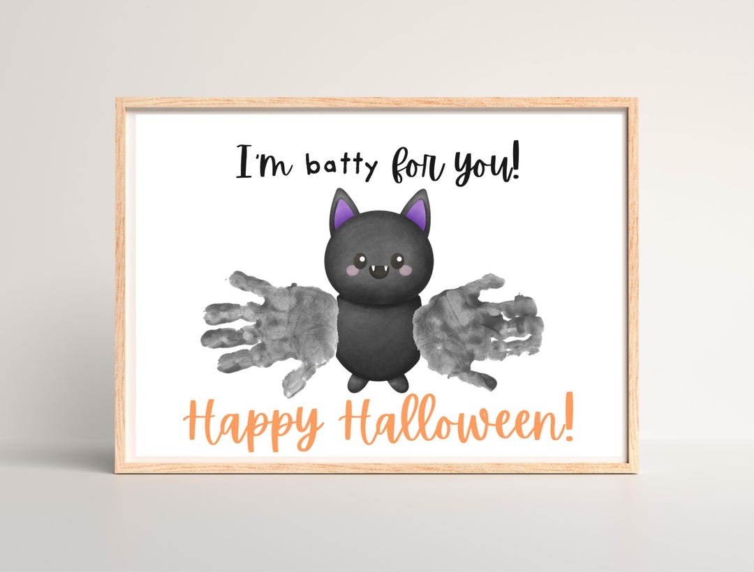 Halloween Bat Handprint Art: DIY Kids Craft (digital Download) - Etsy