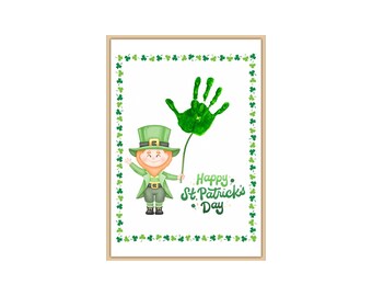 St Patrick’s Day Handprint Art, Saint Patrick’s Craft, Preschool ...