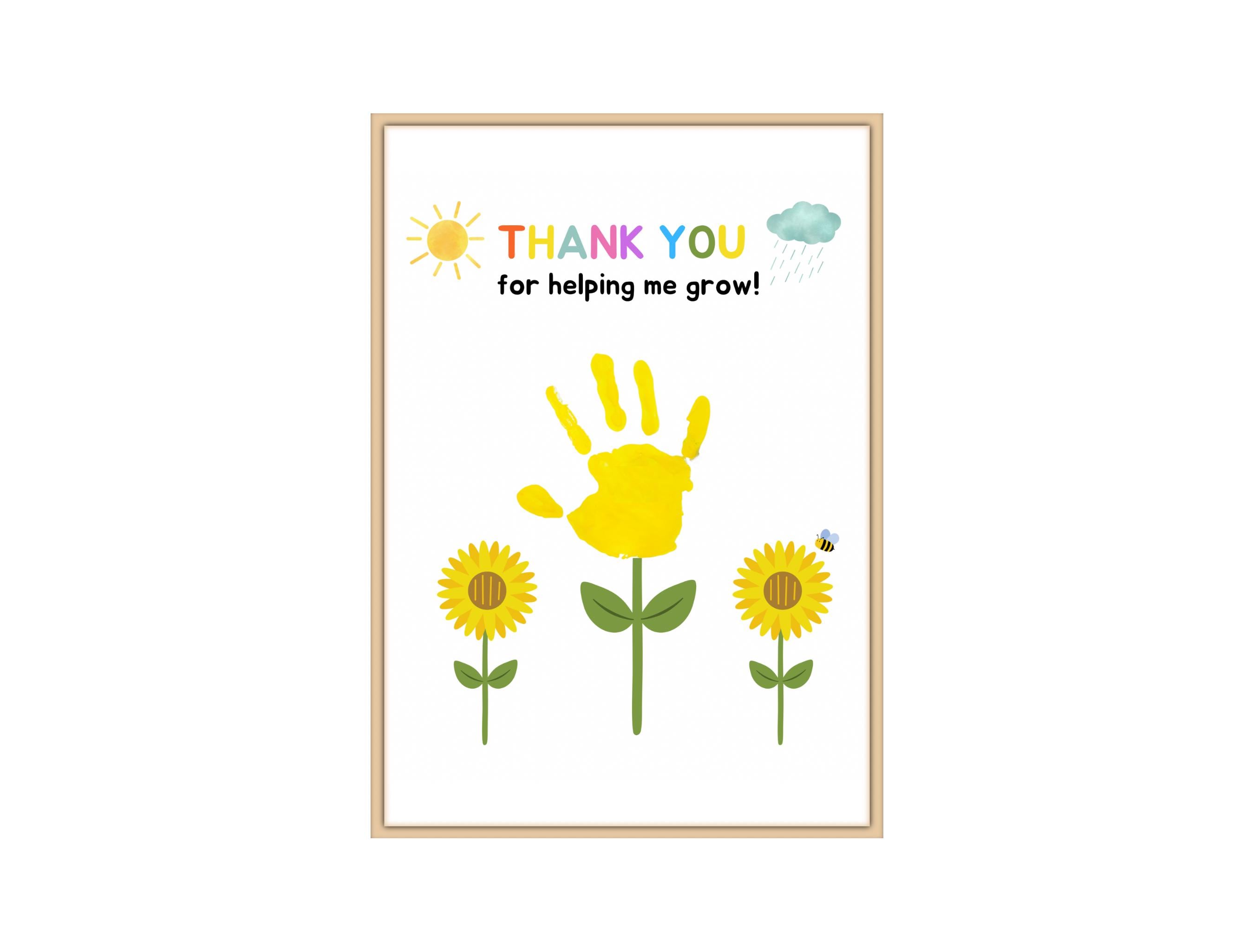 Teacher Appreciation Handprint Art Craft, Thank You Gift for Teachers ...