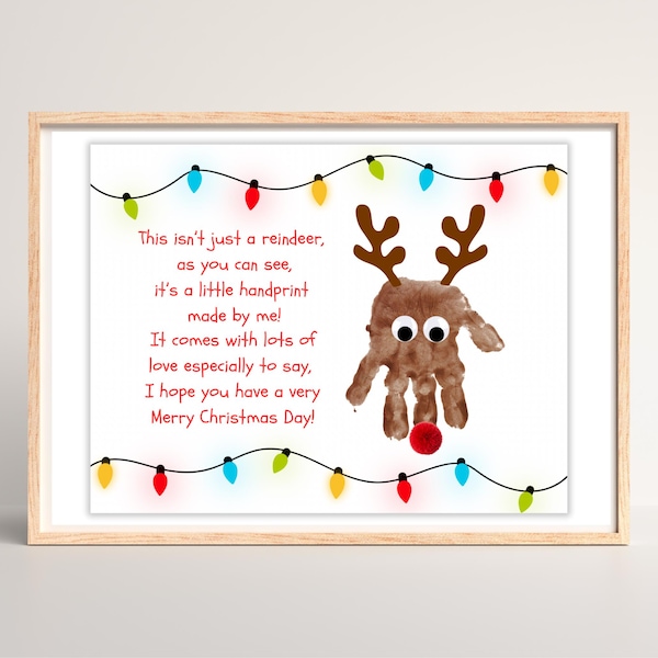 Reindeer Handprint - Etsy UK