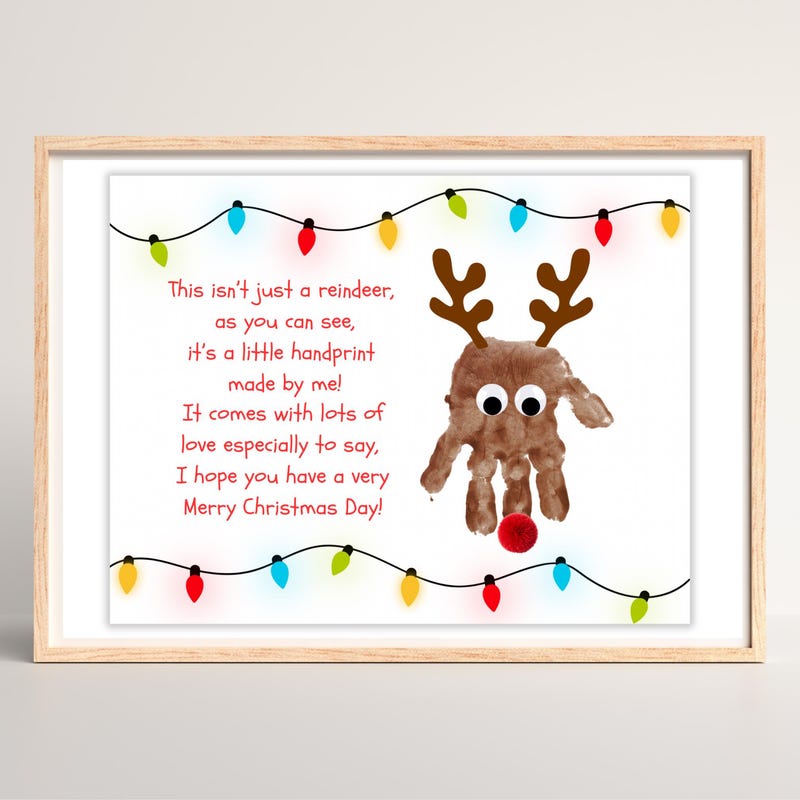 Reindeer Handprint - Etsy UK