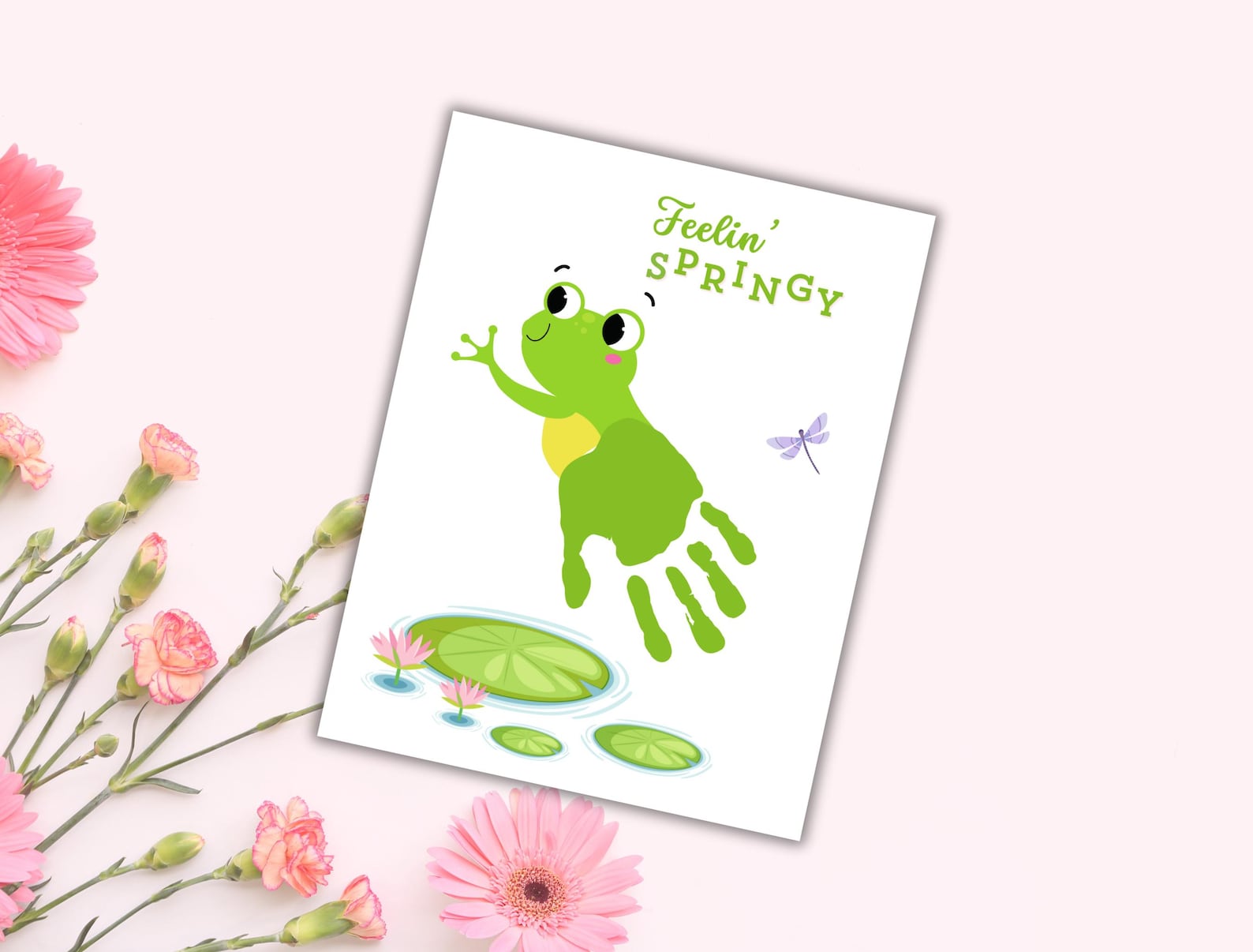 Spring Handprint Art Craft, First Day of Spring Craft, Toddler Spring ...