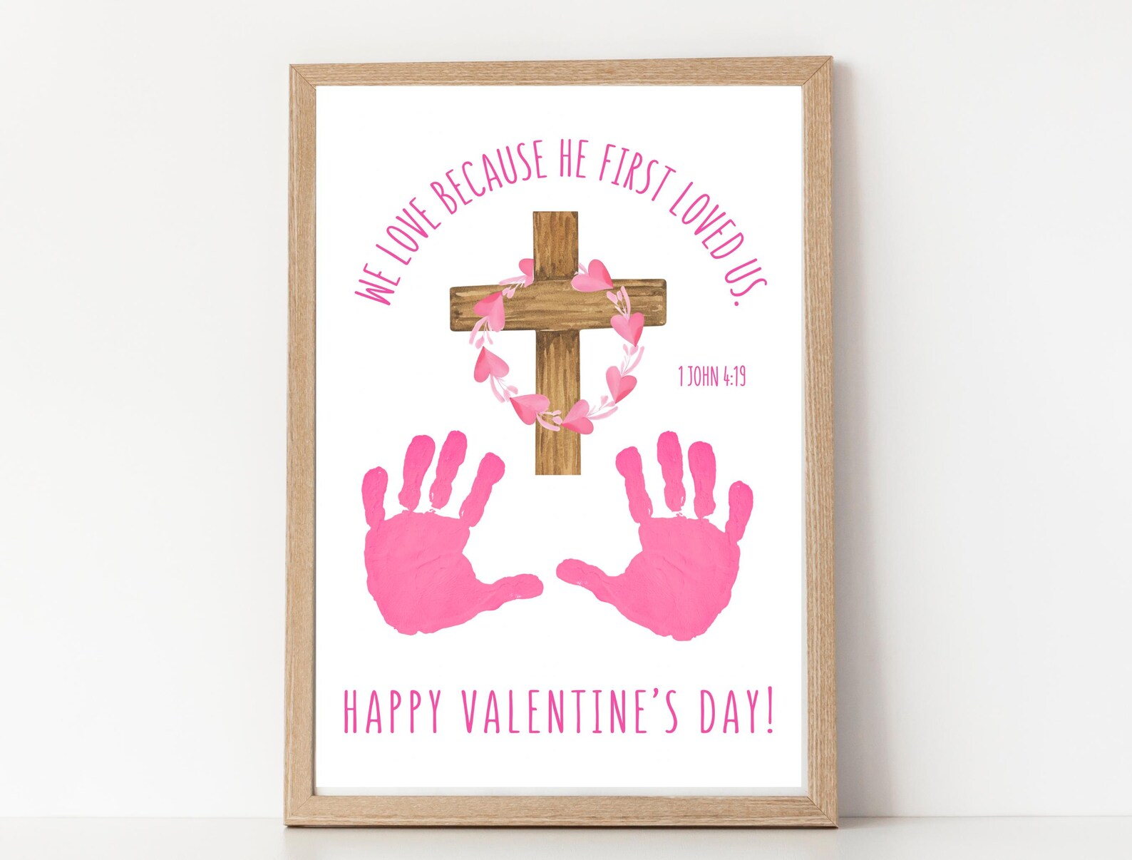 Preschool Bible Craft, Valentine’s Handprint, Christian Craft, Sunday ...