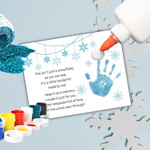 Winter Snowflake Handprint Art, Keepsake Poem (digital Download) - Etsy