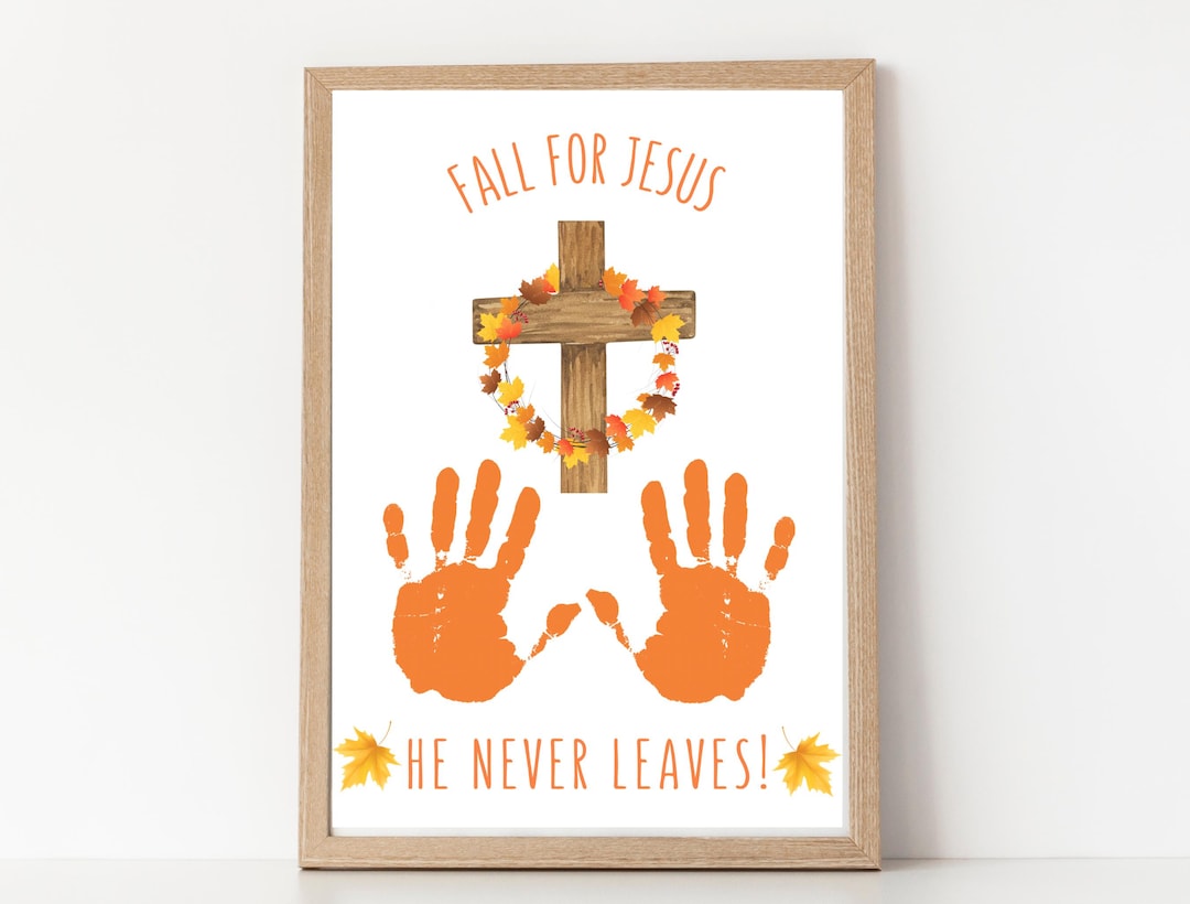 Fall Leaves Handprint Art, Preschool Bible Craft (digital Download) - Etsy