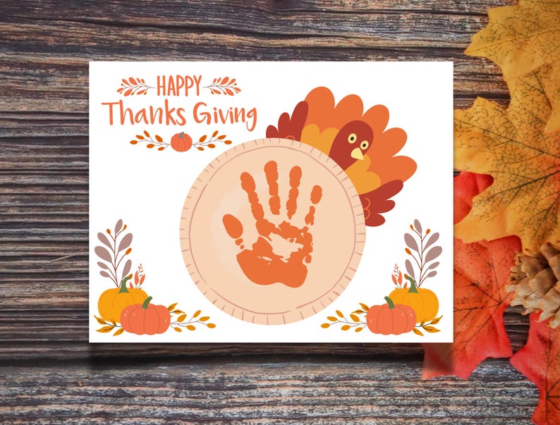 Thanksgiving Handprint Craft, Turkey Handprint Art, Turkey Craft for ...