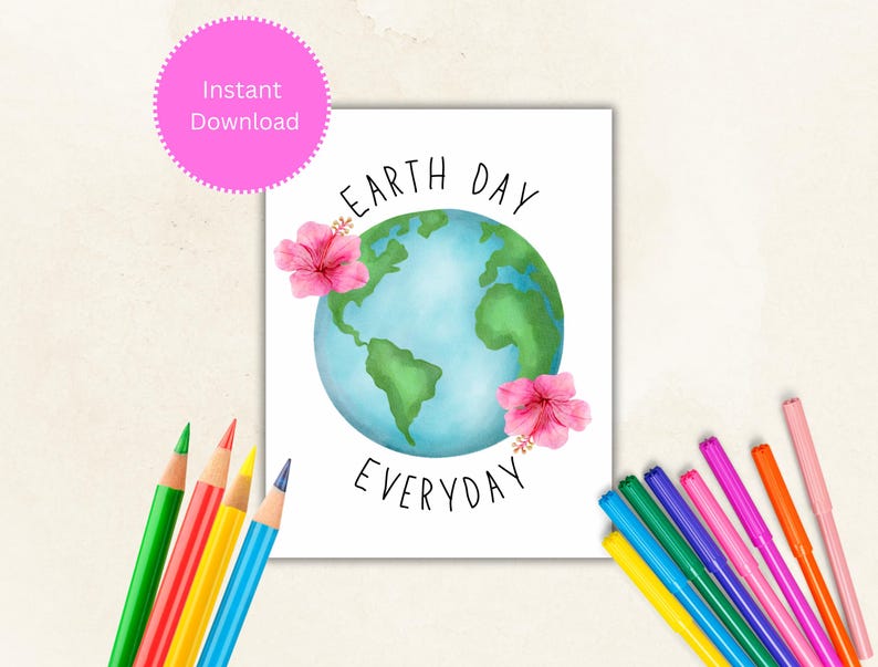 Earth Day Handprint Art, Earth Day Craft, Earth Day Printable ...