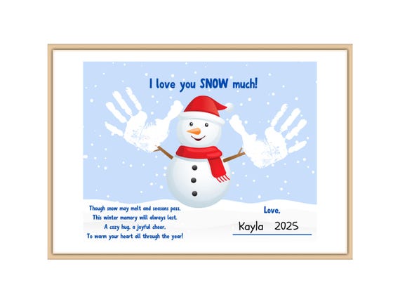 Snowman Handprint Poem