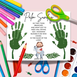 Palm Sunday Handprint Art, Easter Sunday School Craft (digital Download ...