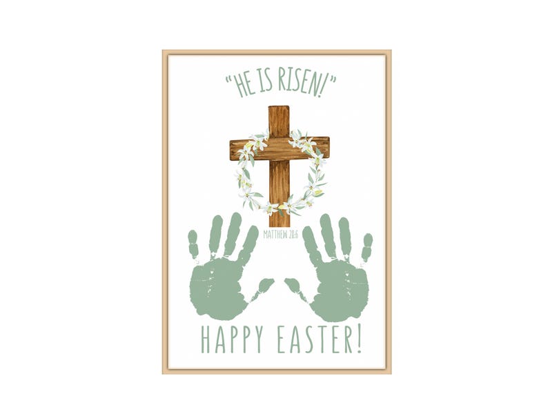 Printable Easter Handprint Art Craft for Kids, Bible Craft for Easter ...