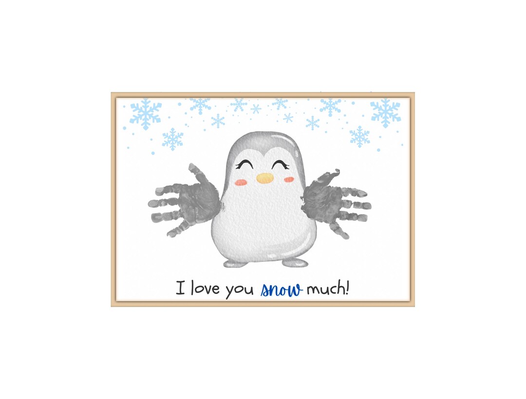 Penguin Handprint Craft for Kids Baby Toddler, Winter Handprint Art ...