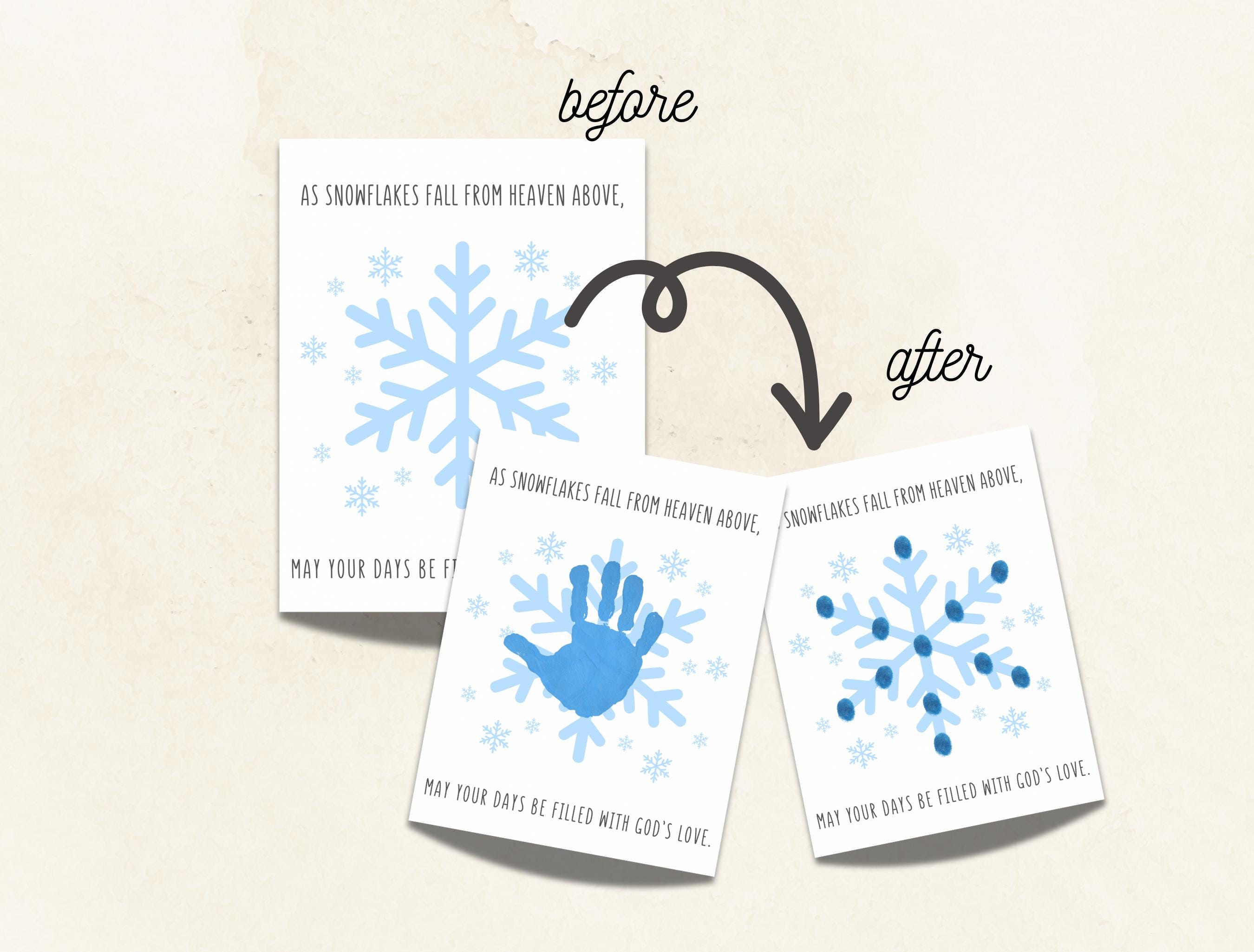 Snowflake Handprint Winter Blessing Craft, Sunday School Art (digital ...