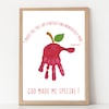 Apple Handprint Poem Art: Fall Keepsake Craft (instant Download PDF) - Etsy