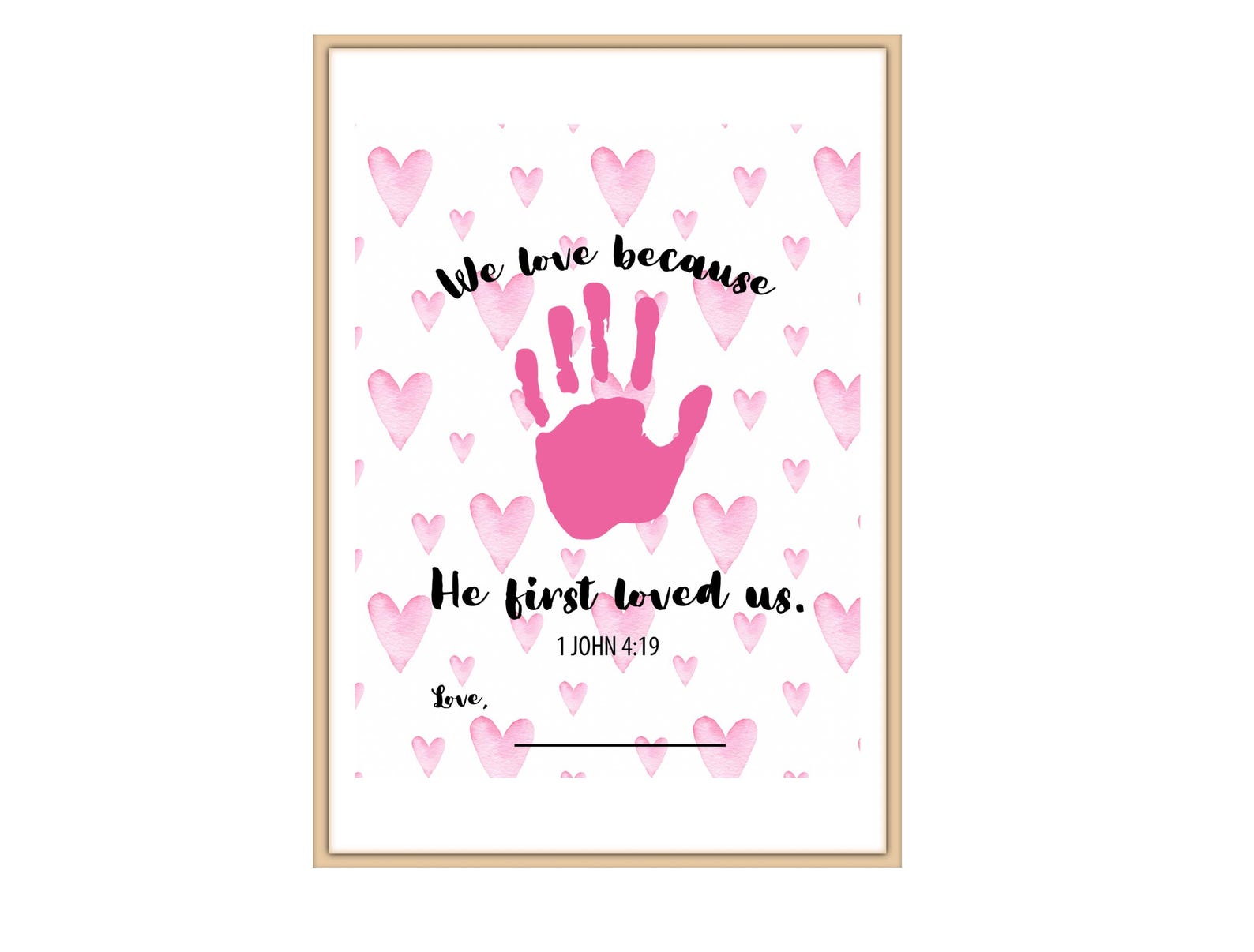 Preschool Bible Craft, Valentine’s Handprint, Christian Craft, Sunday ...