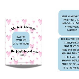 Preschool Bible Craft, Valentine’s Handprint, Christian Craft, Sunday ...