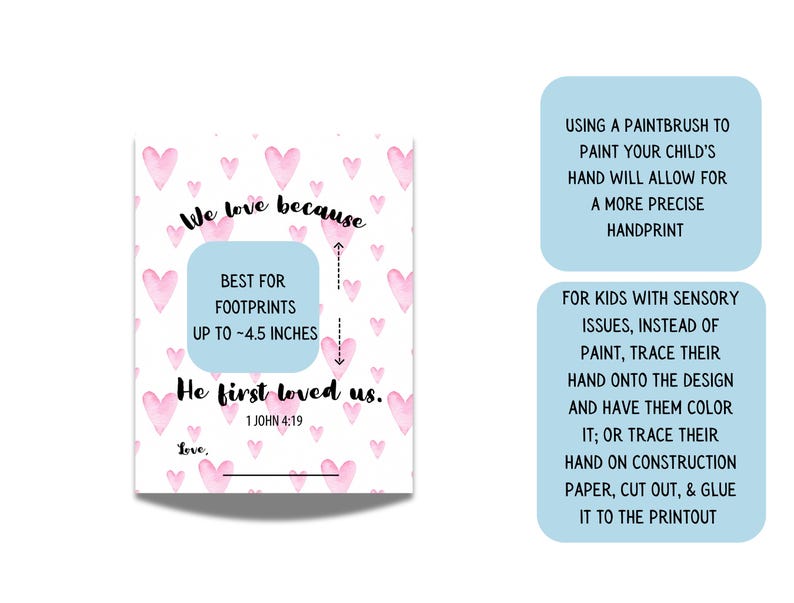 Preschool Bible Craft, Valentine’s Handprint, Christian Craft, Sunday ...