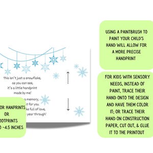 Winter Snowflake Handprint Art, Keepsake Poem (digital Download) - Etsy